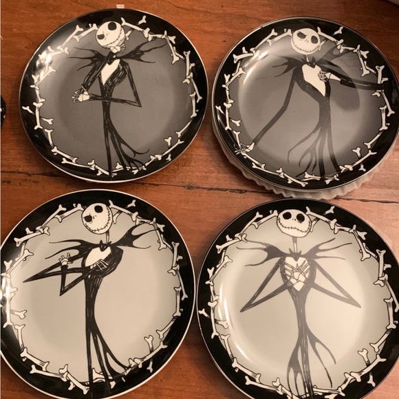 Disney | Dining | Set Of 4 Nightmare Before Christmas Jack Skellington ...